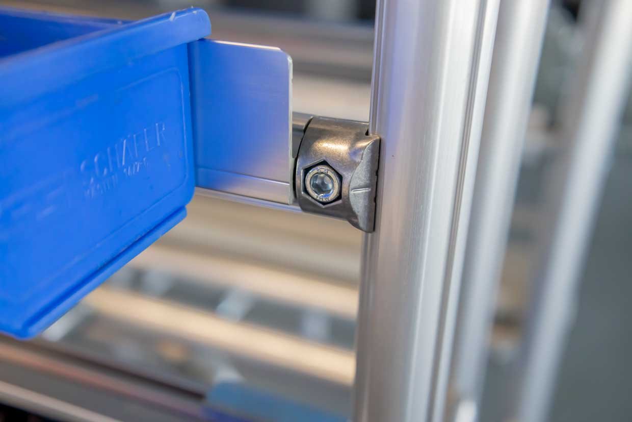 Aluminium pipe racking system for lean production| BeeWaTec