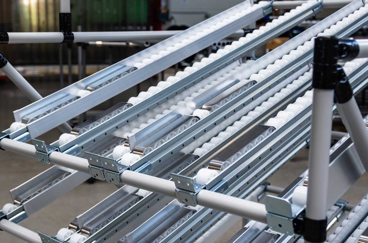 Steel pipe racking system for lean production| BeeWaTec