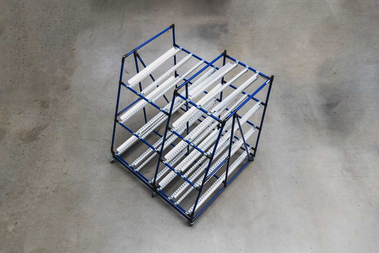 Steel pipe racking system for lean production| BeeWaTec